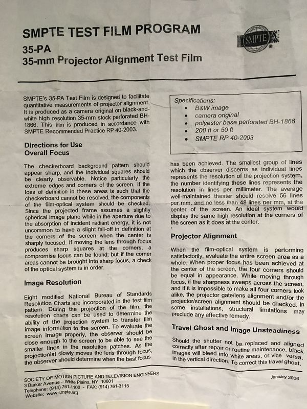 Test film - Sprocket School